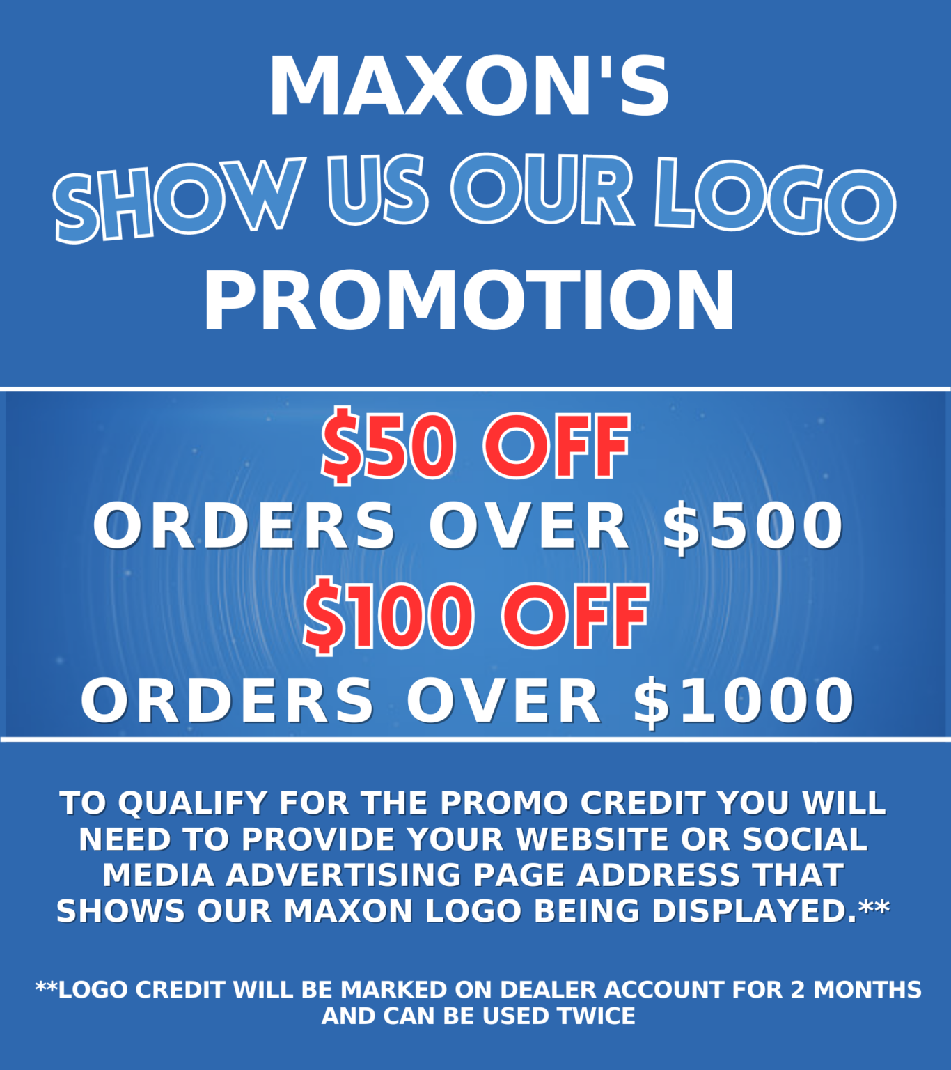 Dealers Promotional Guide – Maxon America, Inc.